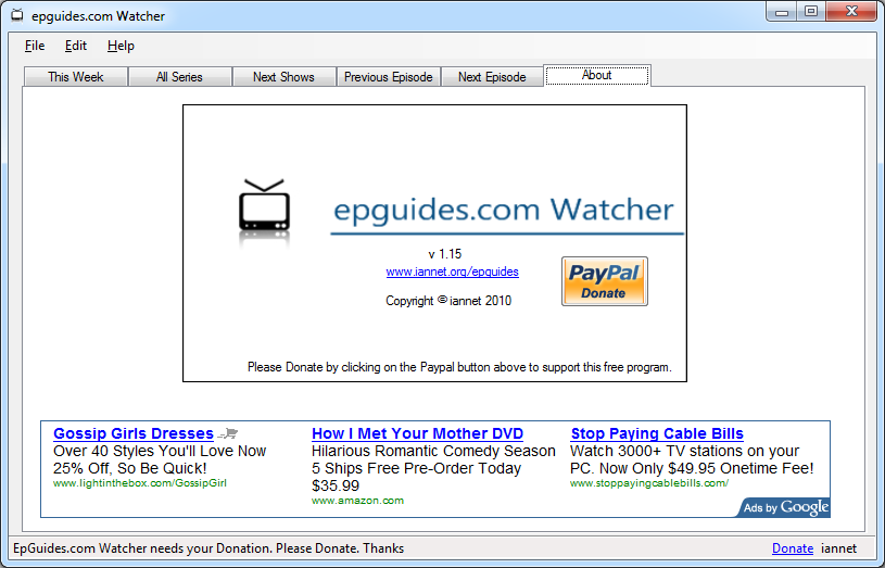 Epguides.com Watcher